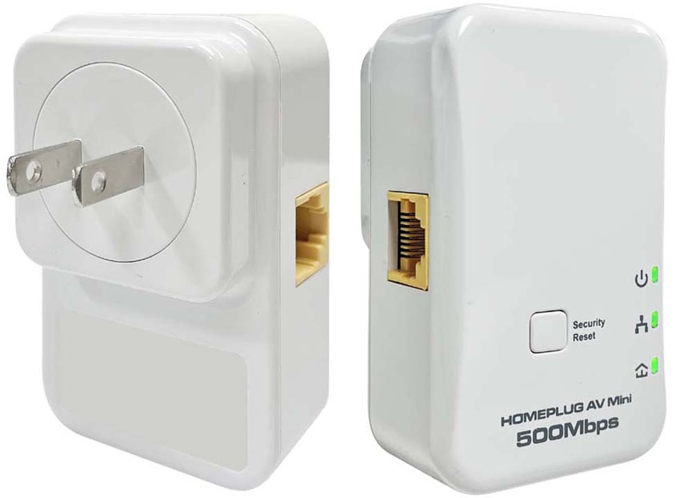 High Speed Ethernet Over AC Powerline Network Adapter Kit