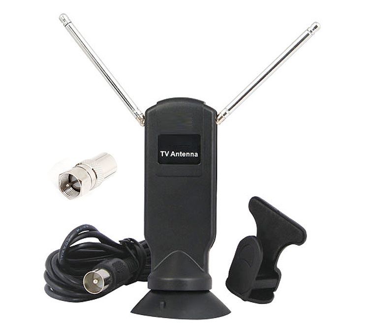 Mini Digital TV Antenna with Detachable Suction/Clip Mount For TV Tuner ...