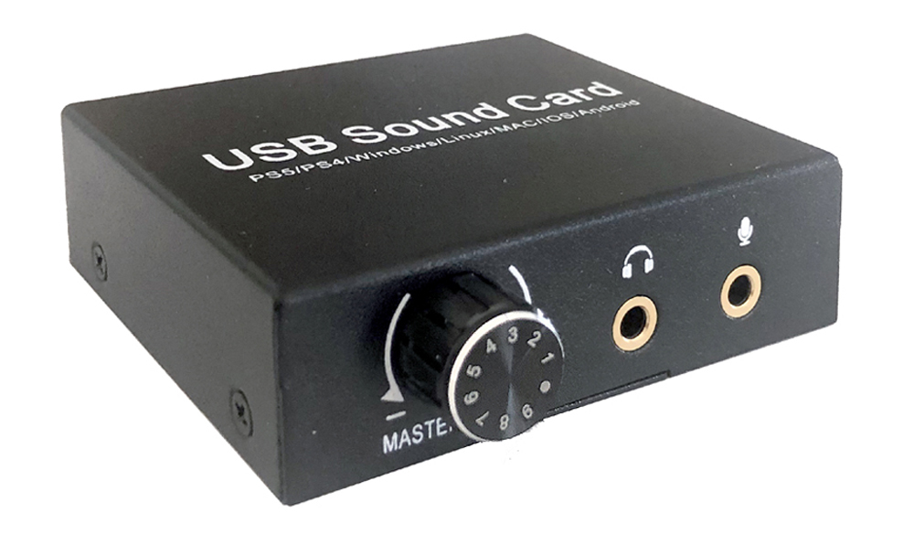 Plug-And-Play USB Sound Card For PC PS4 PS5 Android OS With Volume Bass ...