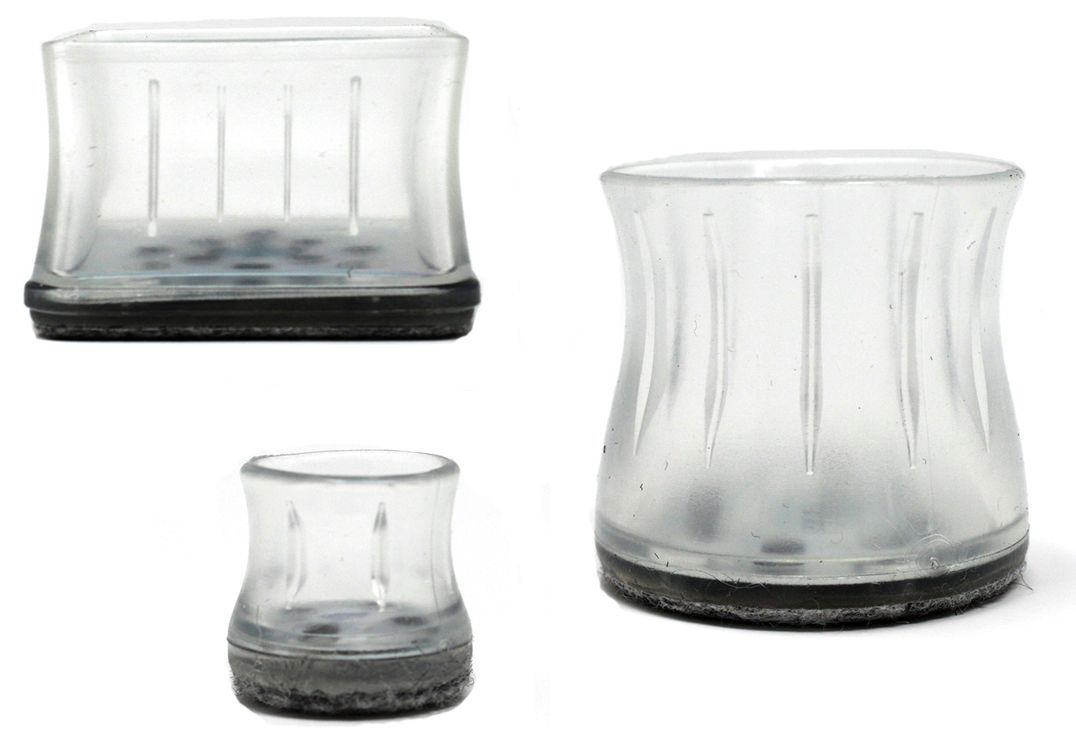 Universal Fit Leg Caps with Felt for Round or Square Legs | All Glides