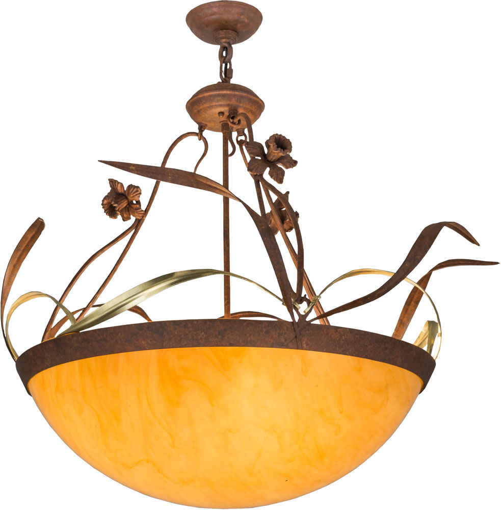 2nd Ave. 81638 Daffodil Traditional Rust Lighting Pendant - 2ND-81638