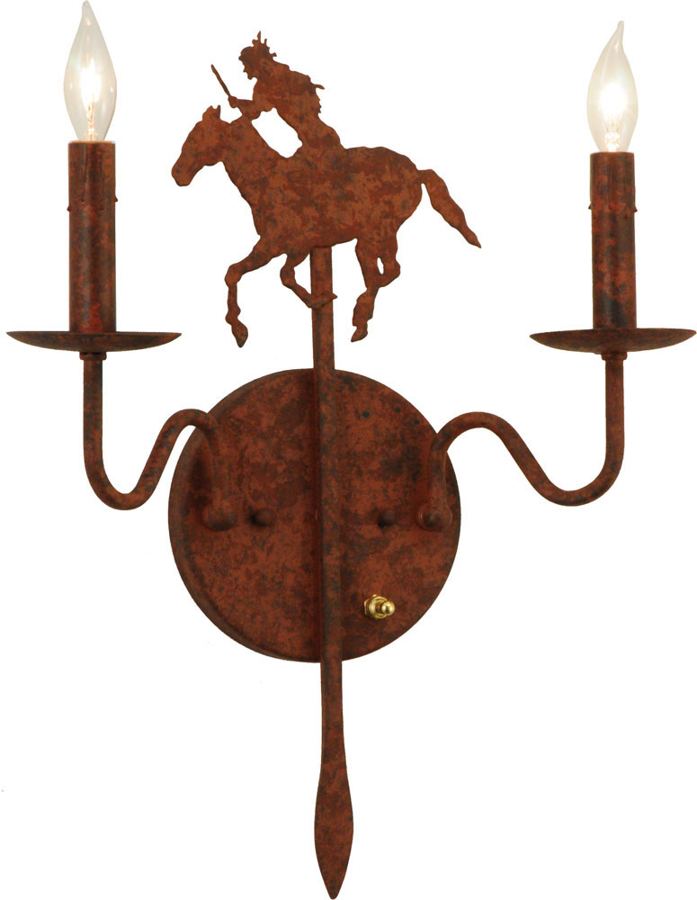 2nd Ave. 140038 Brave's Run Traditional Rusty Nail Wall Lighting Sconce ...
