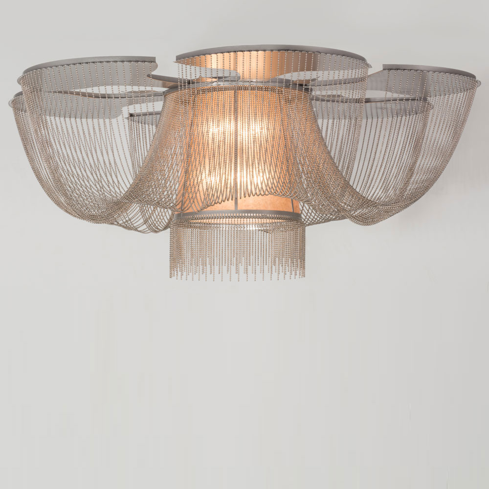 2nd Ave. 156522 Niagara Contemporary Nickel Ceiling Lighting Fixture ...