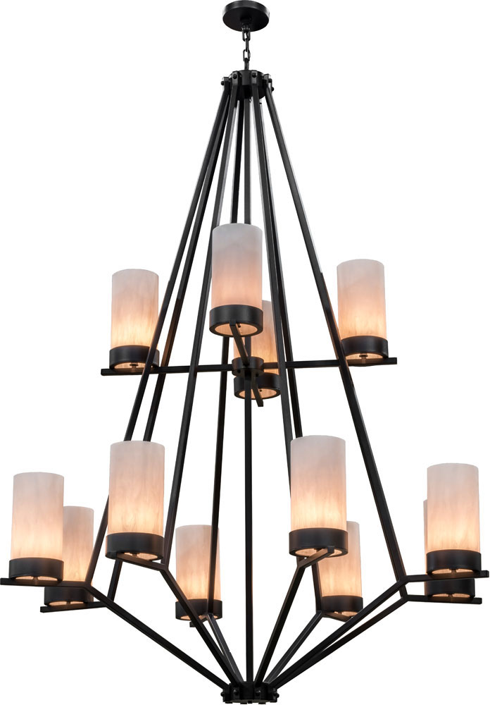 2nd Ave. 161802 Galen Traditional Textured Black Hanging Chandelier ...