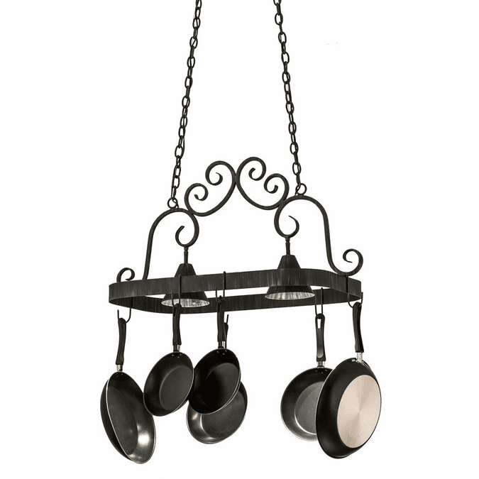 2nd Ave. 166119 Elana Traditional Antique Iron Gate Pot Rack - 2ND-166119