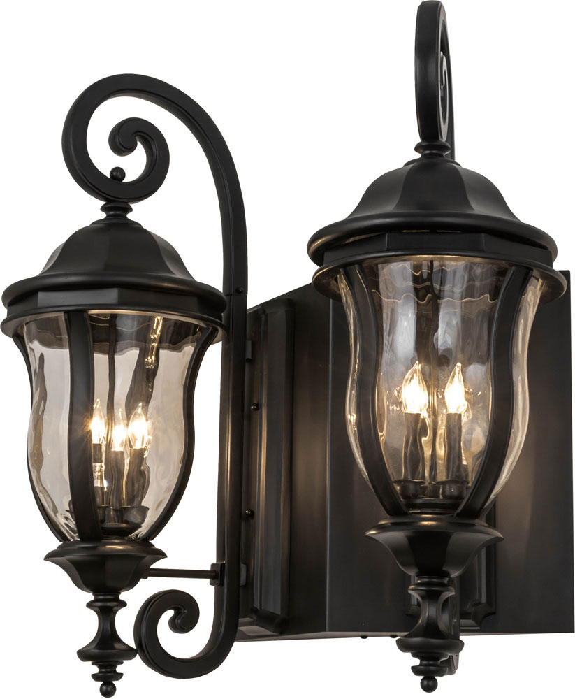 2nd Ave. 167292 Monticello Traditional Black Outdoor Wall Sconce Light ...