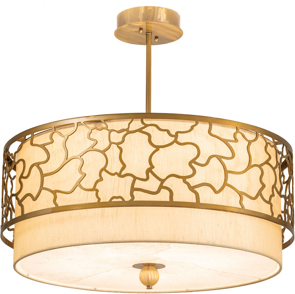 2nd Ave. 190175 Deserto Seco Brass Powder Coat LED Drum Ceiling Pendant ...