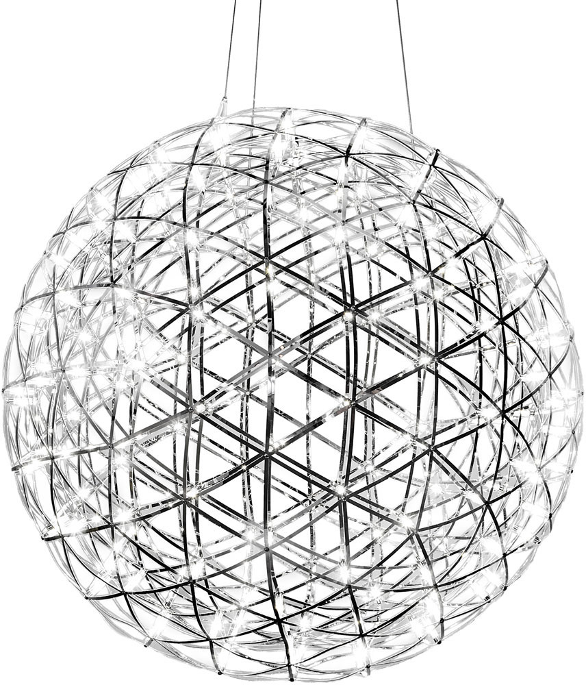 2nd Ave. 203333 Geosphere Modern Polished Stainless Steel LED Ceiling ...