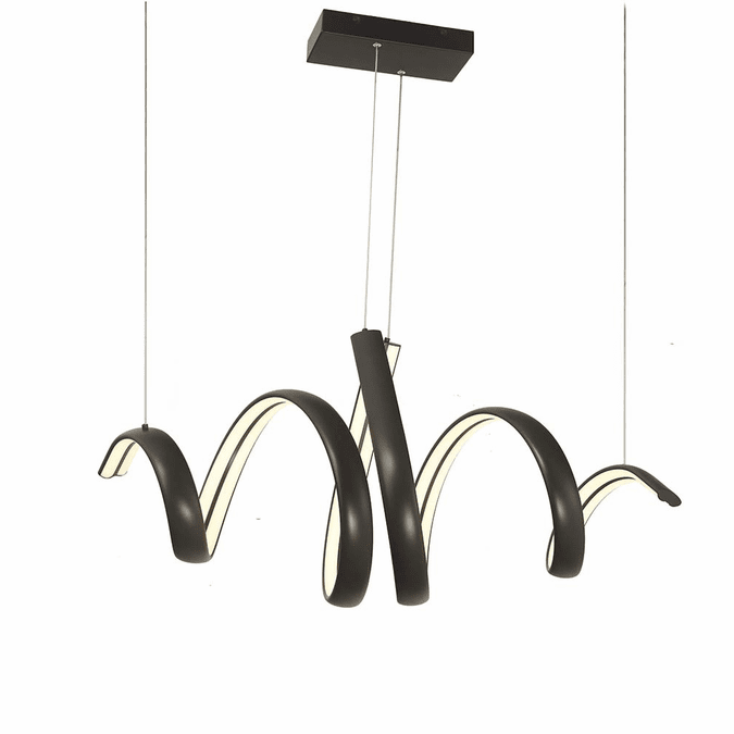 Abra 10006PN-MB Sling Contemporary Matte Black LED Island Light Fixture ...