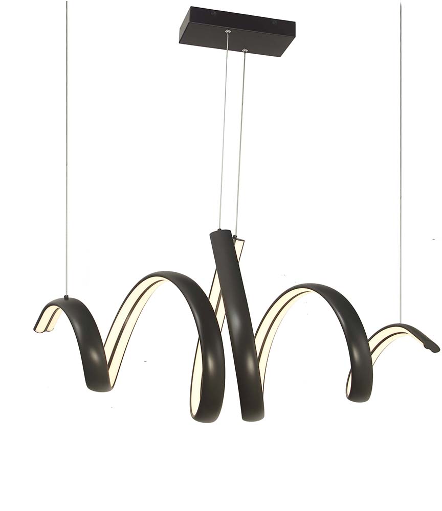 Abra 10006PN-MB Sling Contemporary Matte Black LED Island Light Fixture ...