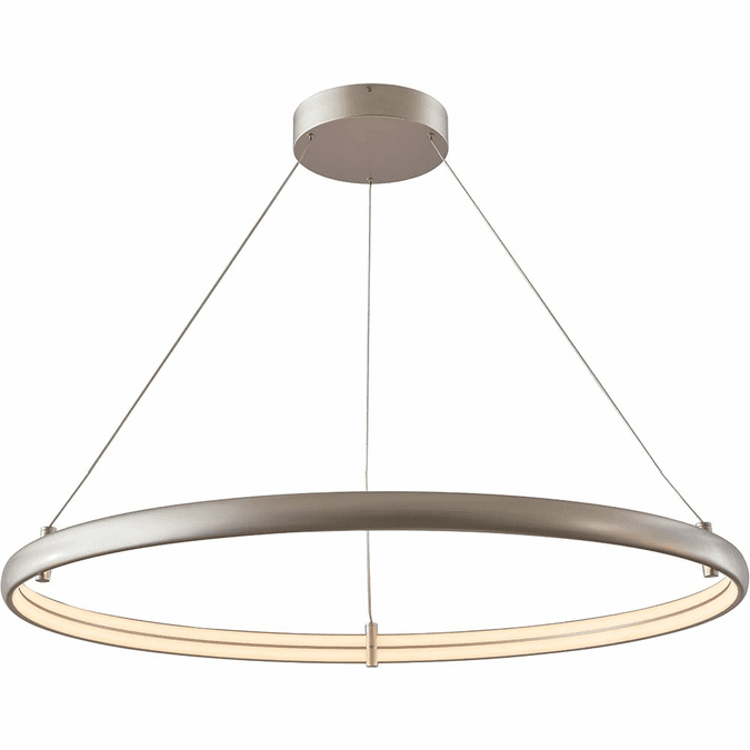 Abra 10009PN-TS Sling Contemporary Titanium Silver LED 40" Pendant Lamp ...