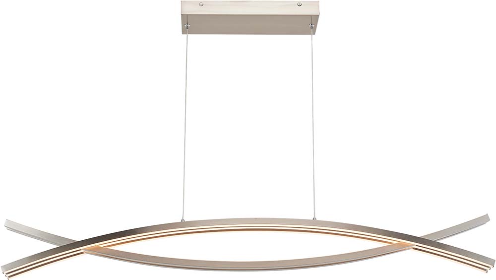 Abra 10017PN-BN Wishbone Modern Brushed Nickel LED Kitchen Island ...