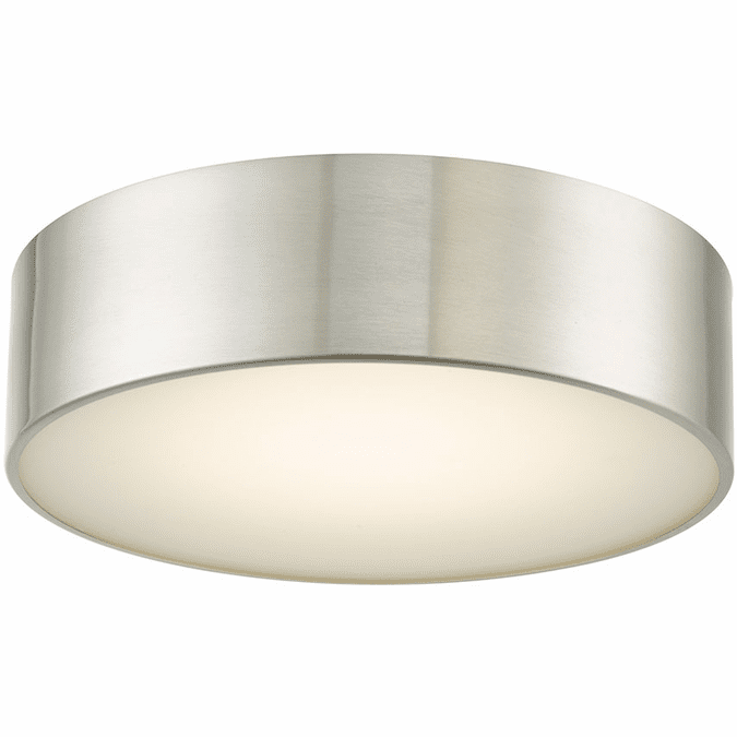 Abra 30031FM-BN Bongo Modern Brushed Nickel LED 12" Flush Ceiling Light ...