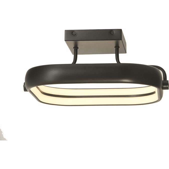 Abra 30084FM-MB Rave Contemporary Matte Black LED Flush Mount Light ...