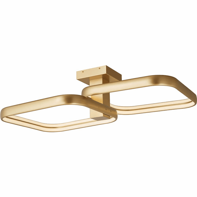 Abra 30087FM-GLD Rave Contemporary Matte Black LED Flush Mount Lighting ...