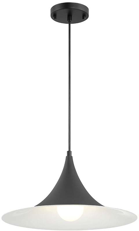 Access 23784LEDDLP-MBL Costa Contemporary Matte Black 16" Hanging Light ...