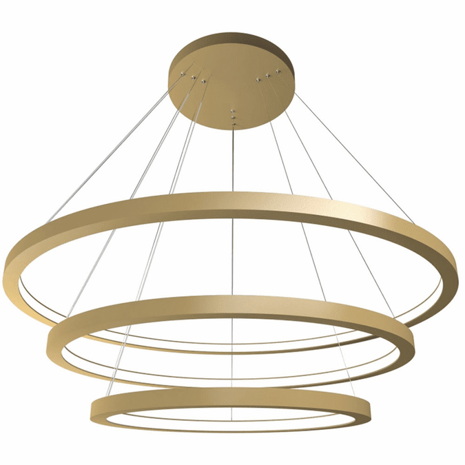 Accord Lighting 1414LED.06 Frame Contemporary Gold LED Hanging Pendant ...