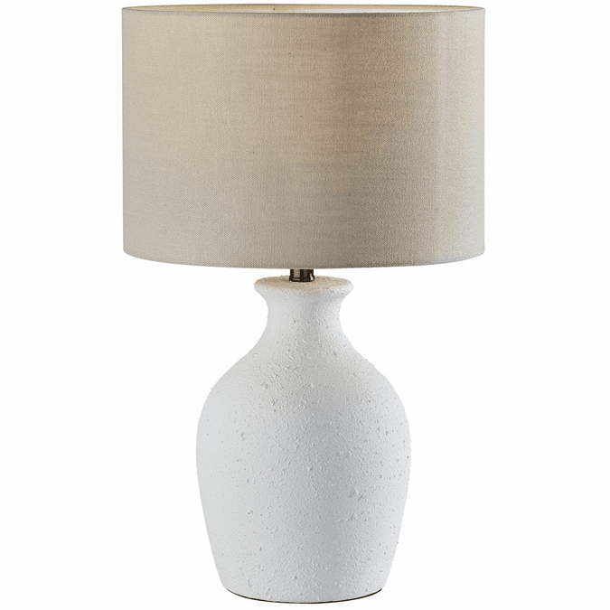Adesso 1558-02 Margot White Textured Ceramic Table Top Lamp - ADE-1558-02