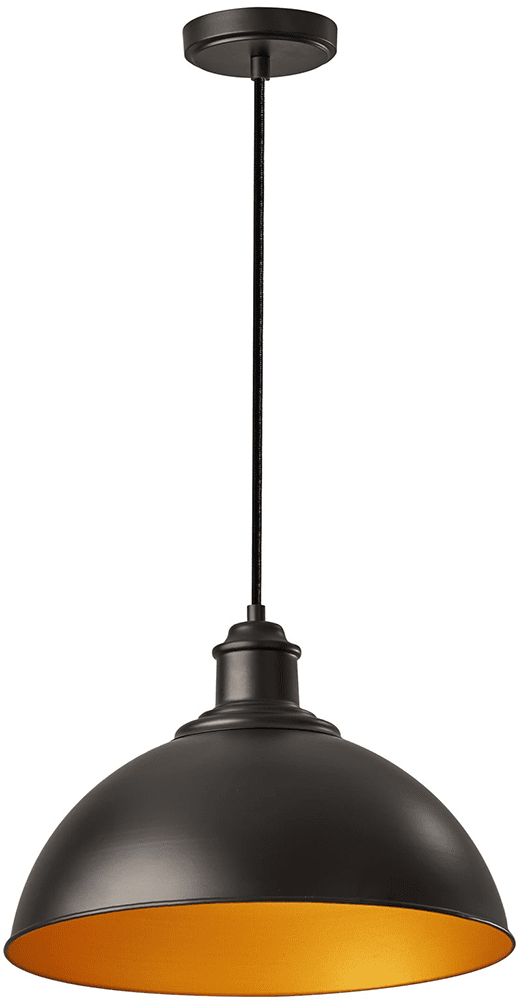 Adesso 3753-01 Wallace Black and Gold Pendant Lighting - ADE-3753-01
