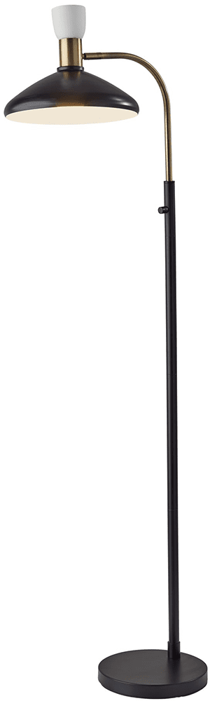 Adesso 3759-01 Patrick Modern Black and Brass Floor Lamp Lighting - ADE ...