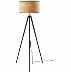 Adesso 3768-15 Jackson Modern Walnut Wood and Antique Brass Table Lamp ...