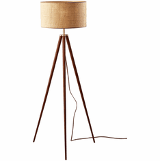 Adesso 3768-15 Jackson Modern Walnut Wood and Antique Brass Table Lamp ...