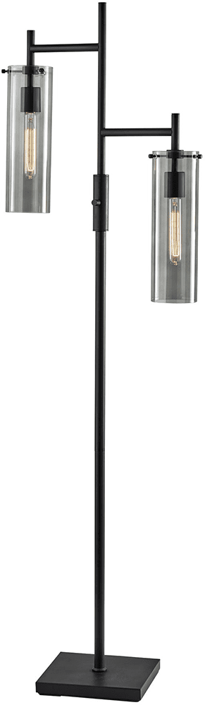 Adesso 3853-01 Dalton Modern Black Floor Lamp Light - ADE-3853-01