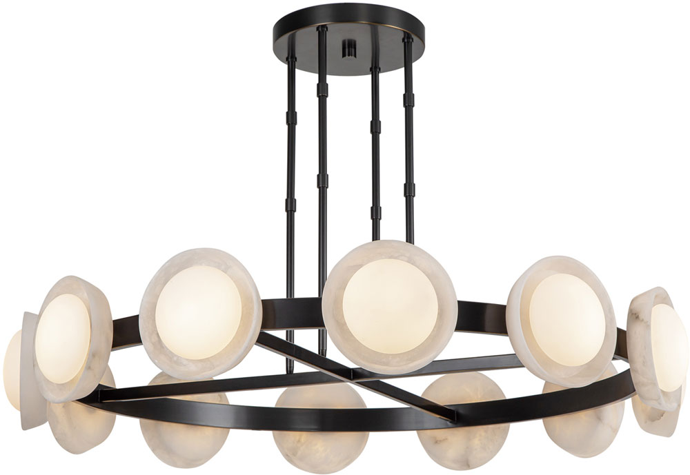 Alora CH320050UBAR Alonso Modern Urban Bronze LED Hanging Chandelier ...