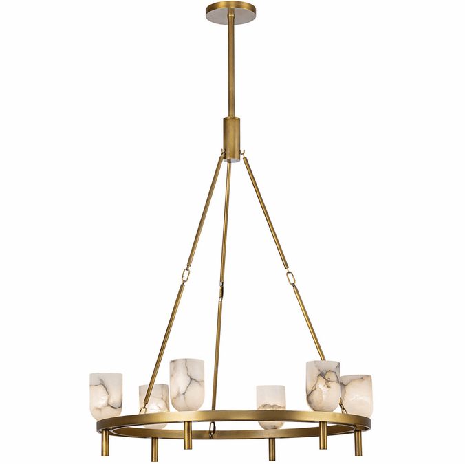 Alora CH338632VBAR Lucian Contemporary Vintage Brass Lighting ...