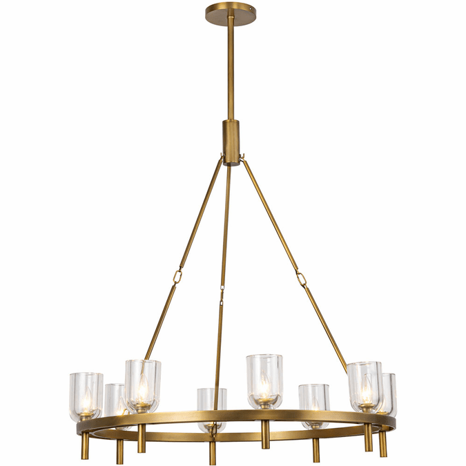 Alora CH338836VBCC Lucian Vintage Brass Hanging Chandelier - KUZ ...