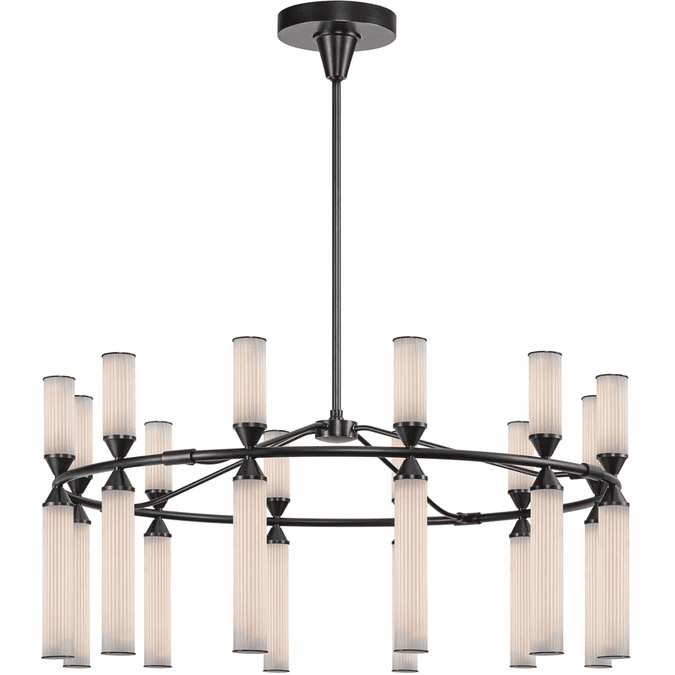 Alora CH348038UBFR Edwin Contemporary Urban Bronze LED Chandelier Light ...