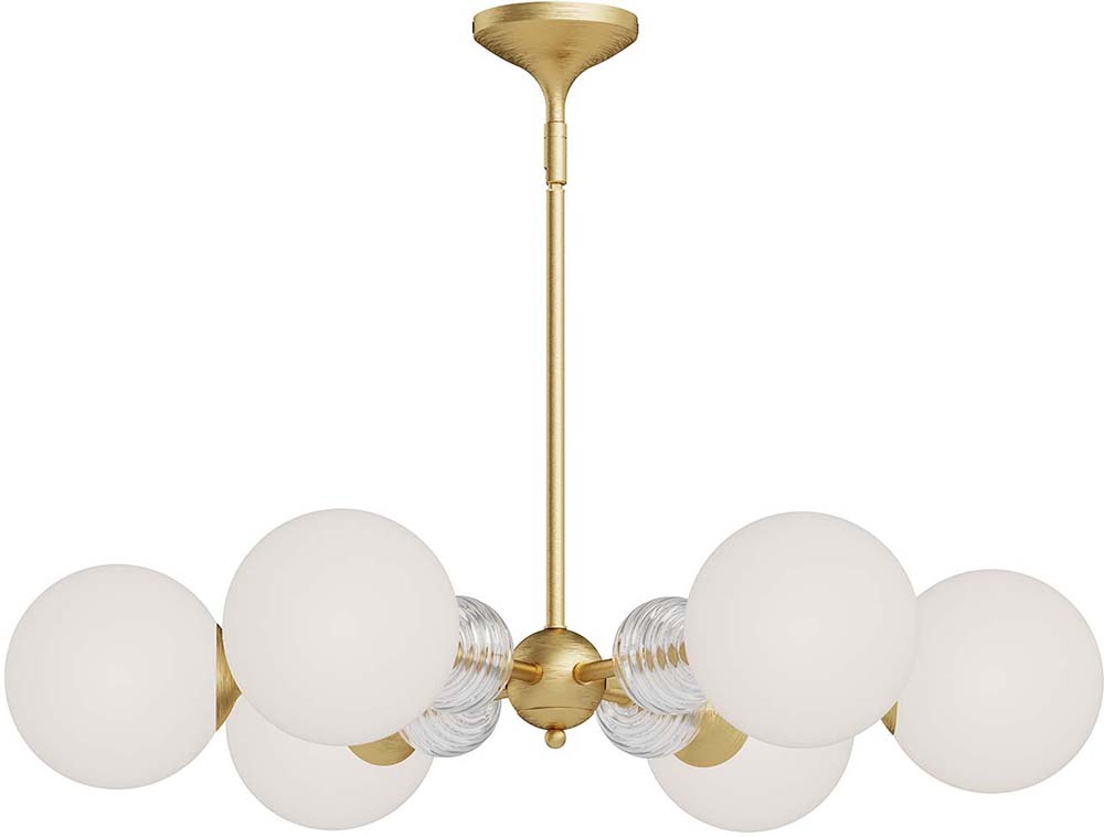 Alora Mood CH415330BGOP Celia Modern Brushed Gold Ceiling Chandelier ...