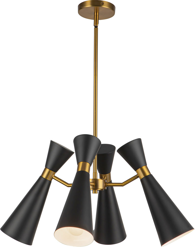Alora Mood CH574424MBAG Blake Contemporary Matte Black / Aged Gold ...