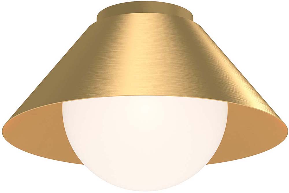 Alora Mood FM485214BGOP Remy Contemporary Brushed Gold Ceiling Lighting ...