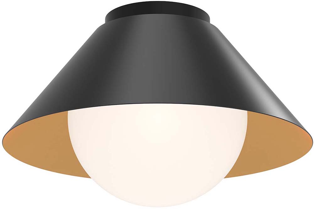 Alora Mood FM485214MBOP Remy Contemporary Matte Black Flush Mount ...
