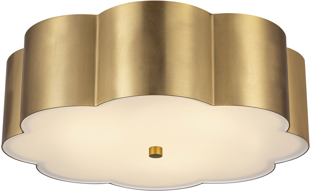 Alora Mood FM603314BG Blossom Modern Brushed Gold Flush Ceiling Light ...