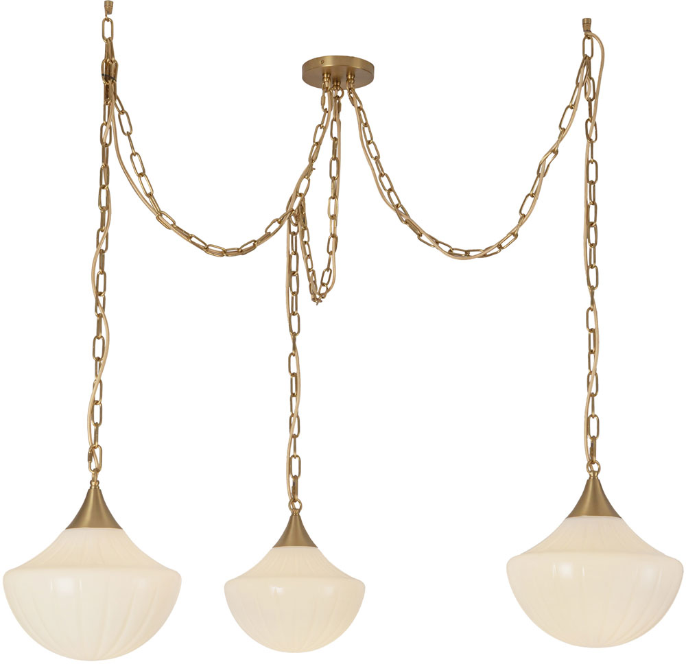 Alora Mood MP651312BGGR Farrah Modern Brushed Gold / Glossy Ribbed Opal ...