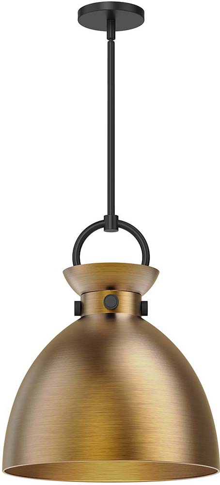 Alora Mood PD411314MBAG Waldo Matte Black / Aged Gold 18" Pendant ...