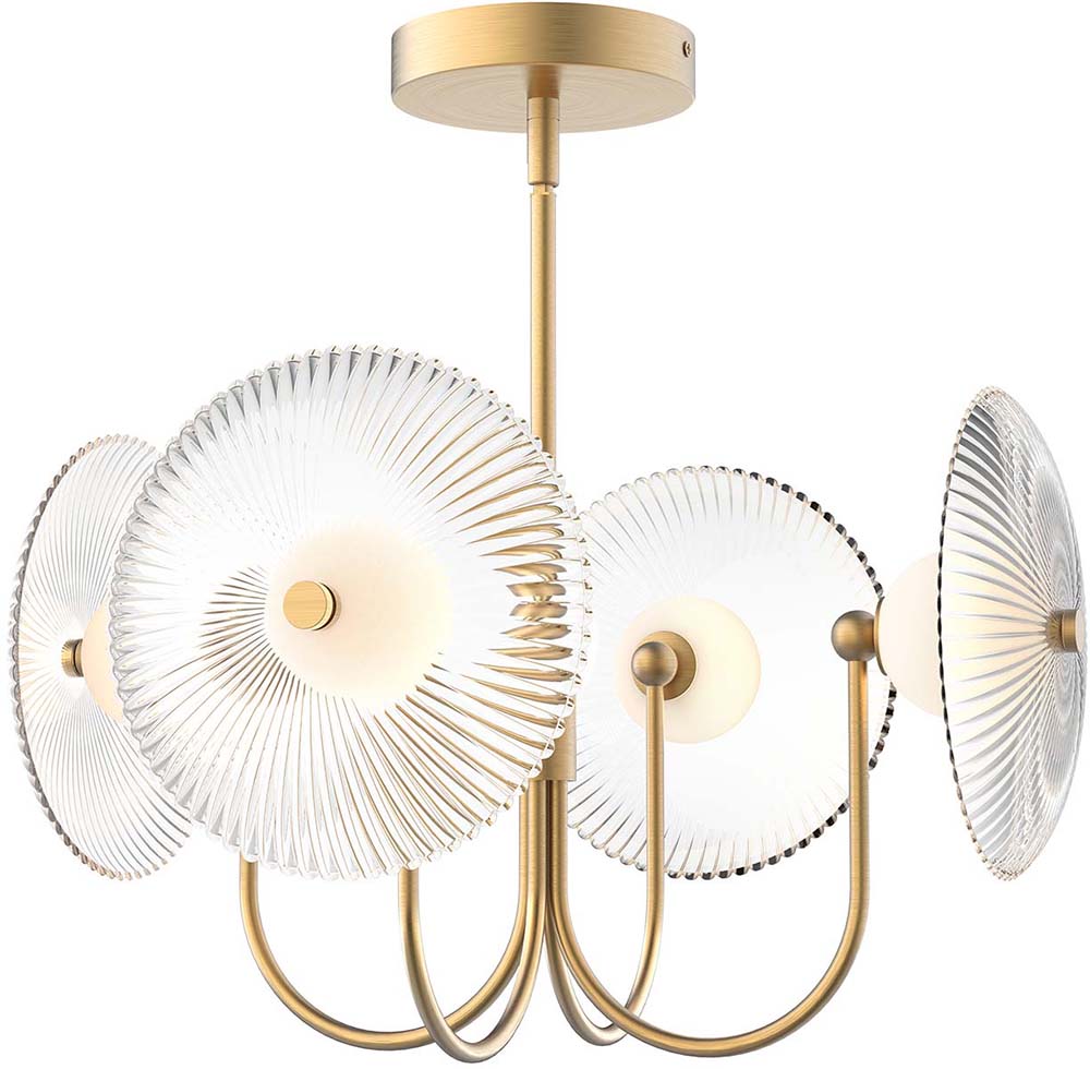 Alora Mood PD417904BGCR Hera Modern Brushed Gold LED Flush Mount ...