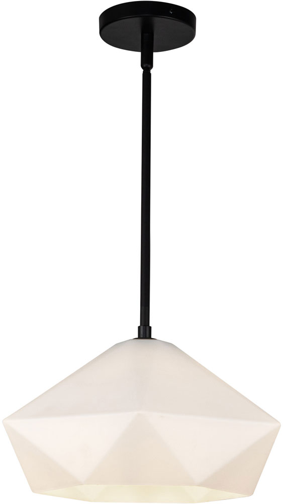 Alora Mood PD424514MBOP Krysta Contemporary Matte Black Pendant Light ...