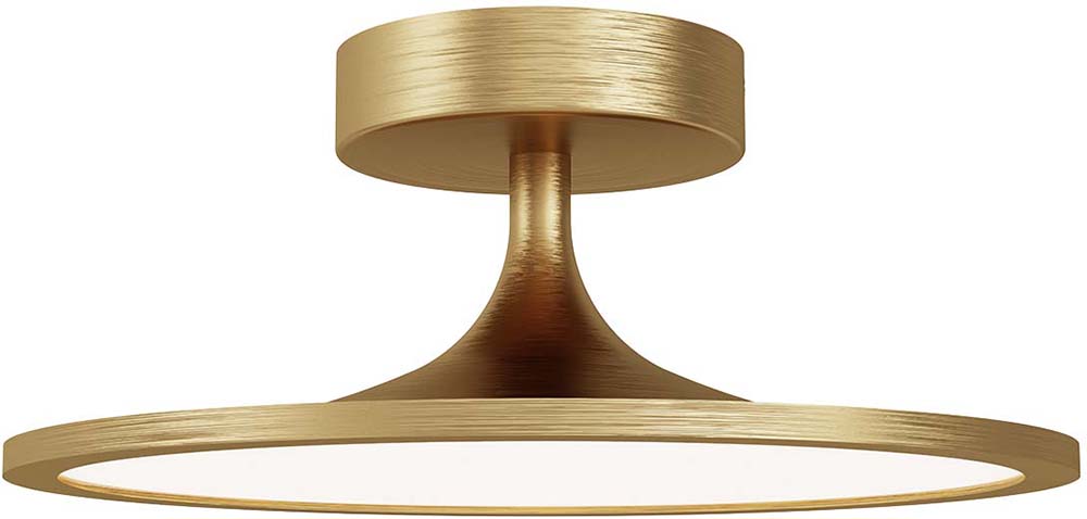 Alora Mood SF418012BG-UNV Issa Contemporary Brushed Gold LED Flush ...