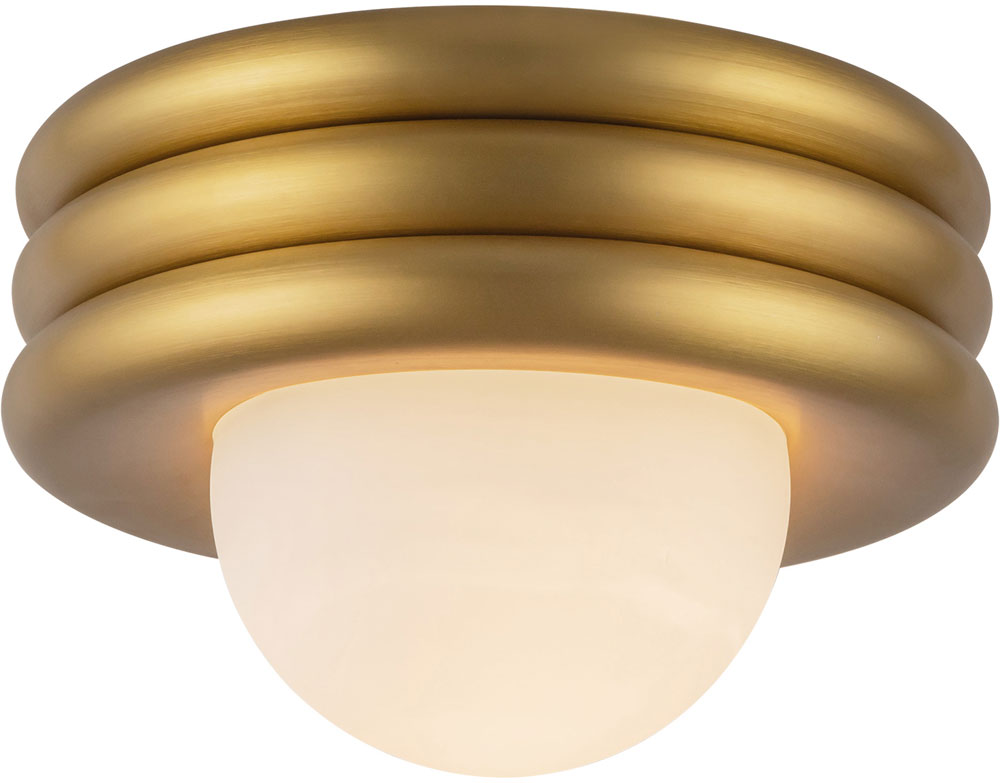 Alora Mood SF426012BG Harvey Modern Brushed Gold Flush Mount Light ...