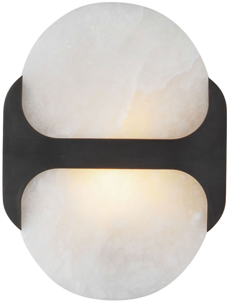 Alora WV357109UBAR Odin Modern Urban Bronze / Alabaster Bath Lighting Sconce - KUZ-WV357109UBAR