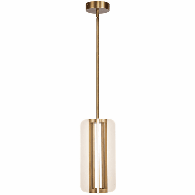Alora PD336507VB Anders Contemporary Vintage Brass LED Mini Hanging ...
