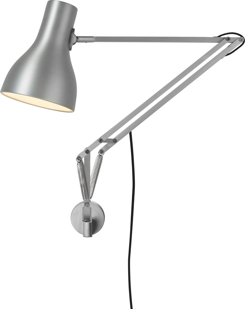 Anglepoise 32677 Type 75 Modern Silver Luster LED Swing Arm Wall Lamp ...
