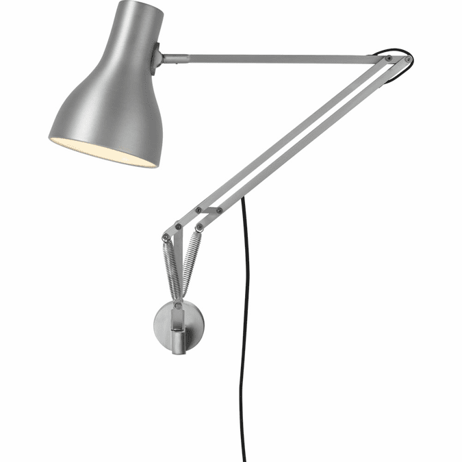 Anglepoise 32677 Type 75 Modern Silver Luster LED Swing Arm Wall Lamp ...