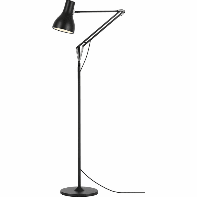 Anglepoise 32681 Type 75 Contemporary Jet Black LED Floor Lamp Lighting ...