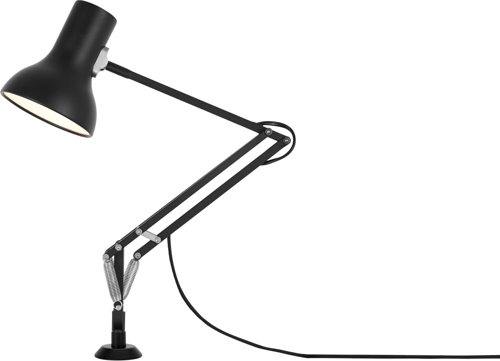 Anglepoise 32697 Type 75 Contemporary Jet Black LED Mini Desk Lamp w ...