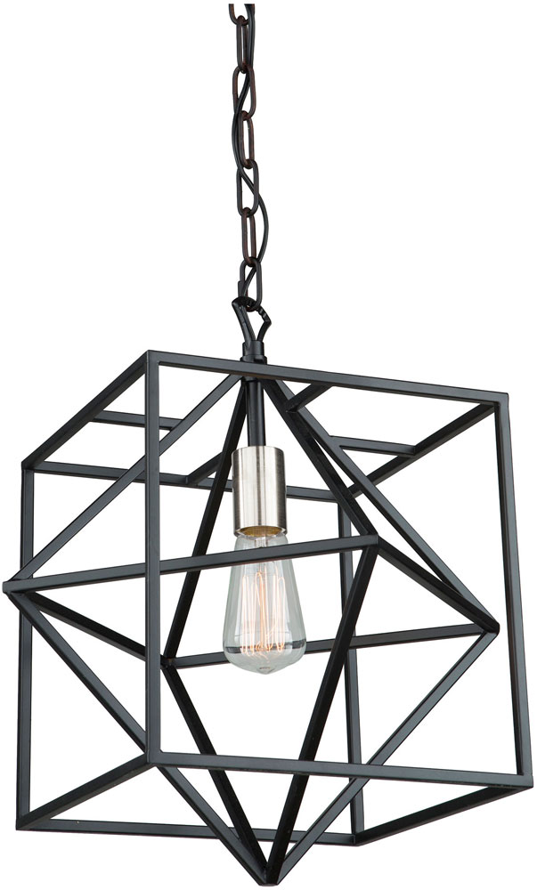 Artcraft AC11201PN Roxton Modern Matte Black and Polished Nickel ...