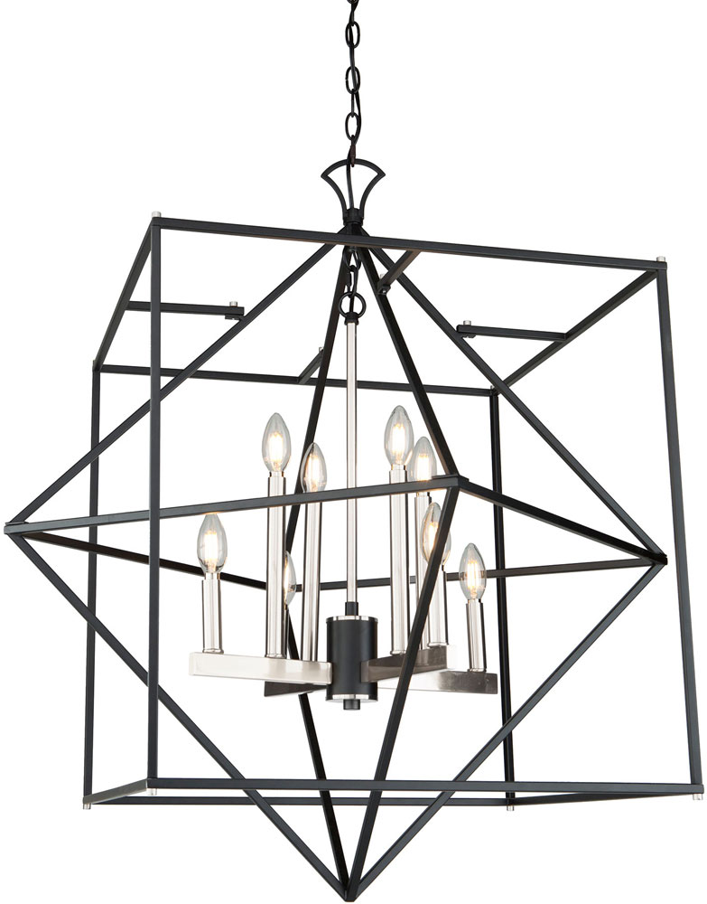 Artcraft AC11208PN Roxton Modern Matte Black and Polished Nickel 32 ...